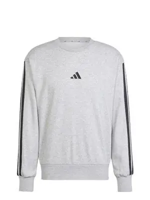 Adidas Essentials 3-Stripes French Terry Sweatshirt Medium Grey Heather/black