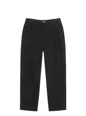 StÜssy Textured Wool Relaxed Trousers - Black