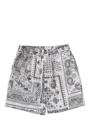 A BATHING APE Boro Paisley Camp Shorts - White