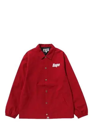 A BATHING APE Logo Coach Jacket - Red
