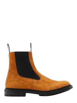 Burberry Suede Chelsea Boots - Brown