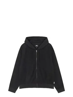 StÜssy Double Layer Waffle Zip Hoodie - Black
