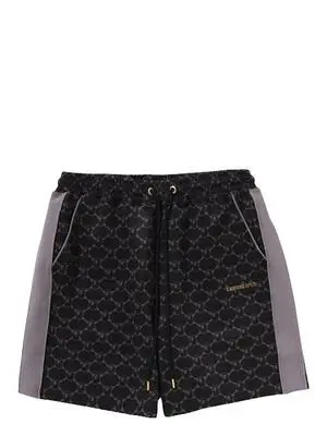 BAPE College Monogram Relaxed Fit Sweat Shorts - Black