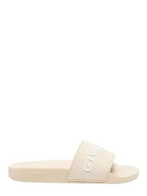 Givenchy Flat Slide Sandals - Light Beige