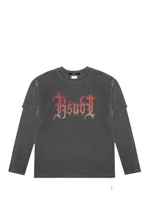 Ksubi Fuego Layered Long Sleeve Tee Shirt - Black