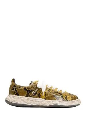 Mihara Yasuhiro Charles Og Sole Python-printed Sneakers - Yellow