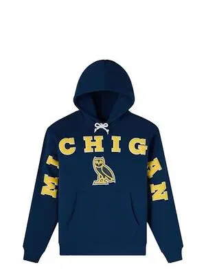 OVO X Ncaa Michigan Wolverines Hoodie - Navy Blue