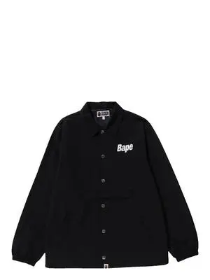 A BATHING APE Logo Coach Jacket - Black