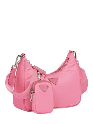 Prada Re-Edition 2005 Nylon Shoulder Bag Begonia Pink