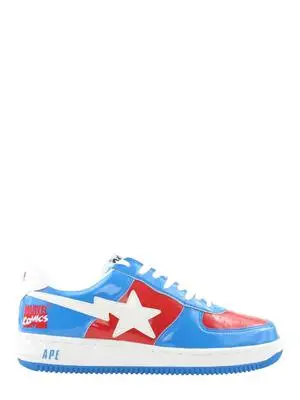 A BATHING APE Sta Low Marvel Comics Captain America - Blue/red