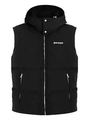 Palm Angels Puffed Hooded Vest - Black/white