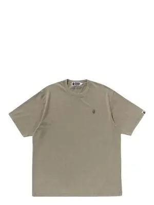 A BATHING APE Garment Dye One Point Relaxed Fit Tee Shirt Olivedrab Green
