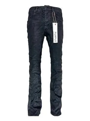 PURPLE BRAND Resin Flare Jean - Black