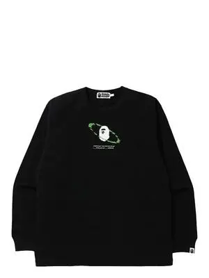 A BATHING APE Universe Ape Loose Fit Long Sleeve Tee Shirt - Black