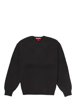 Supreme Tonal Applique Sweater - Black