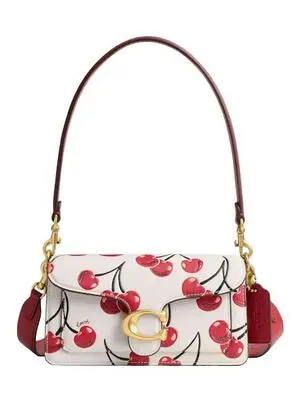 COACH Tabby Shoulder Bag 20 With Cherry Print - Brass/chalk