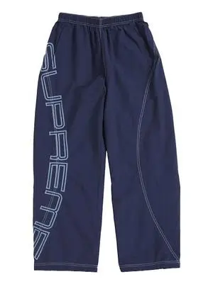 Supreme Spellout Embroidered Track Pant - Navy Blue