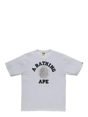 A BATHING APE X Pusha T College Logo Tee Shirt - White