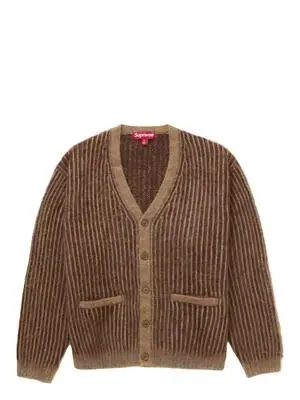 Supreme 2tone Mohair Cardigan - Light Brown