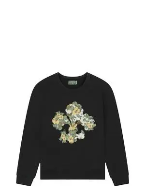 DENIM TEARS Cotton Fleur Delis Crewneck Sweatshirt - Charcoal