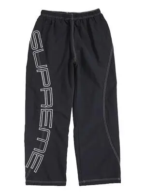 Supreme Spellout Embroidered Track Pant - Black