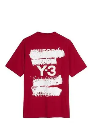 Adidas X Y3 U Gfx Short Sleeve Tee Shirt - Red