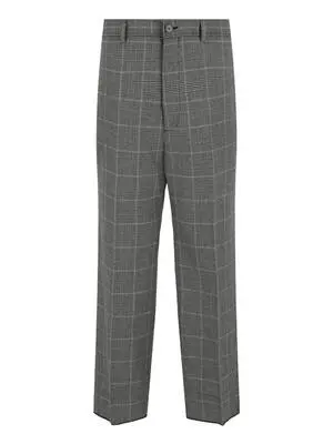 GUCCI Plaid Wide-Leg Trousers