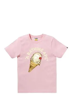 A BATHING APE Ice Cream Tee Shirt - Pink