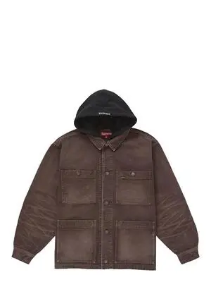 Supreme Hooded Chore Coat - Brown