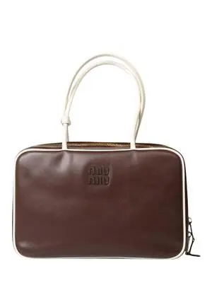 Miu Miu Large Contrast Beau Bag - 03xh Briarwood/white