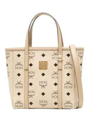 Mcm Toni Vi Mini Shopper - Beige/black