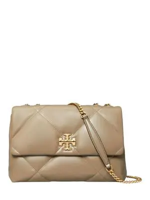 Tory Burch Kira Diamond Quilt Convertible Shoulder Bag - Taupe Oak