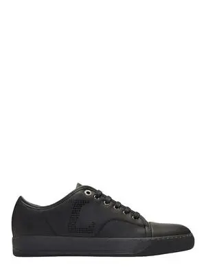LANVIN Perforated Low Top Sneaker - Black