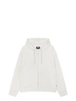 StÜssy Double Layer Waffle Zip Hoodie - Off White