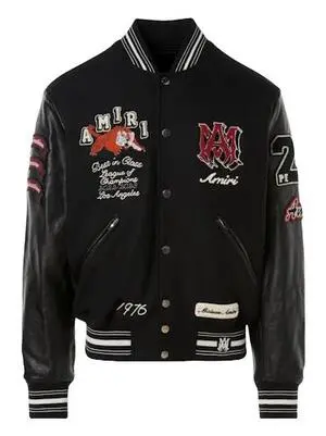 Amiri Vintage Patch Varsity Jacket - Black