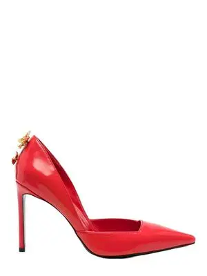 GINISSIMA X Moogu 100mm Floral-appliqué Heeled Pumps - Red