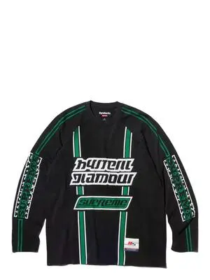 Supreme X Hysteric Glamour Logo Print Long Sleeve T-shirt - Black