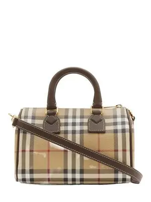 Burberry Mini Check Coated Canvas Bowling Bag Vintage Check/ Briar Brown