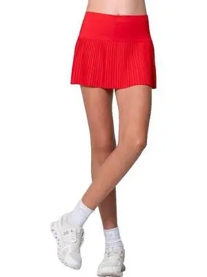 Lucky In Love Pleated Skirt - Red