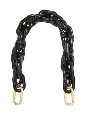 Clare V. Shortie Resin Link Chain Strap - Black Resin