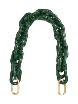 Clare V. Shortie Resin Link Chain Strap Fern Resin