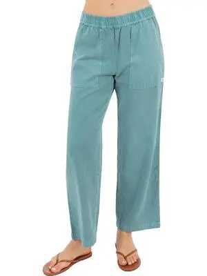 Hurley Cotton Twill Wide Leg Pants - Reef Waters