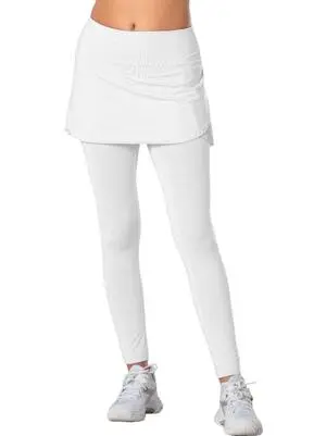 Lucky In Love Fast Pace Skirt Leggings - White