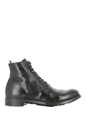 Officine Creative Lace-up Leather Boots - Black