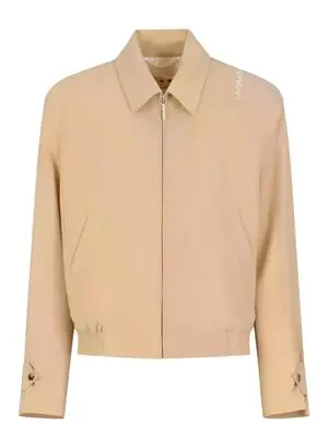Marni Logo-embroidered Jacket - Yellow