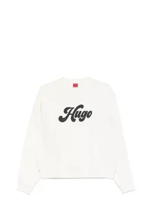 Hugo Logo-print Sweatshirt - Neutrals