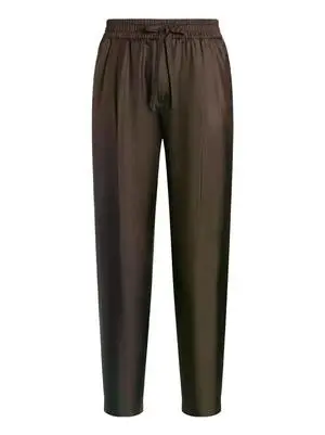 Dolce & Gabbana Silk Trousers - Brown