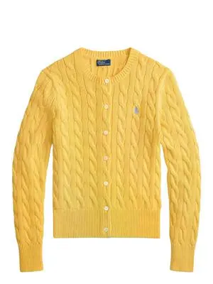 Polo Ralph Lauren Cable-Knit Cardigan Yellow