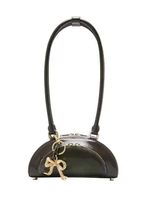 SELF-PORTRAIT Curved Charm Shoulder Bag - Brown