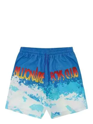 BILLIONAIRE BOYS CLUB Wave-print Swim Shorts - Blue